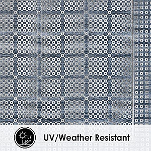 Home Dynamix Nicole Miller New York Patio Country Luna Indoor/Outdoor Area Rug, Blue/Gray, 7'9"x10'2" Rectangle