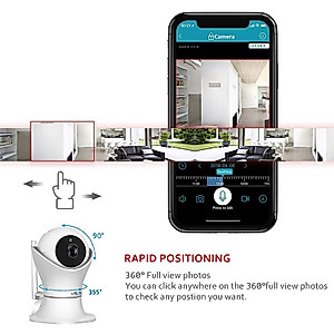 HD 1080p Pet Camera，Dog Camera 360° Pet Monitor Indoor Cat Camera with Night Vision and Two Way Audio