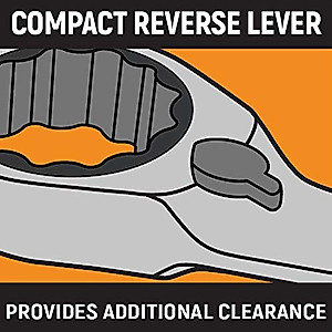 GEARWRENCH 12 Pt. Reversible Ratcheting Combination Wrench, 7/16" - 9527N