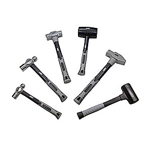 ABN 6 Piece Hammer Set - Forging Hammer Tool Set, Metal Working Tools and Equipment Pein and Sledge Hammer Styles