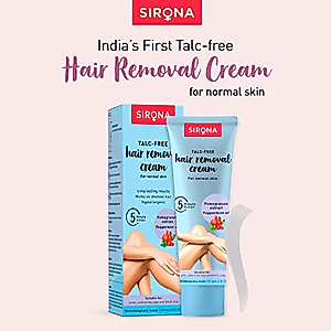 Sirona Hair Removal Cream for Women - 3.38 Fl Oz | with No Talc, No Harmful Chemicals | Ideal for Bikini Line,Underarm, Legs | Dermatologically Tested
