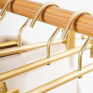 n/a 5pcs Trouser Hanger Clips Aluminum Alloy Anti Slip Pants Skirt Drying Rack Trousers Clips Wardrobe Storage Metal Clothes Hangers