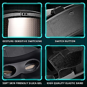 Ompusos LED Mask-Light Up Mask Bluetooth APP Gesture Sensing Halloween LED Mask adults, Digital Mask Costume Party Mask