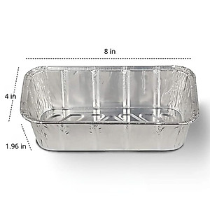 20 Pack Aluminum Foil Loaf Pans 8x4 Inches - Heavy Duty 22 OZ Disposable Bread Baking Trays Perfect for Cooking, Meatloaf, Cake, Lasagna | Portable Aluminum Tins for Oven Use Roasting and Food Storage
