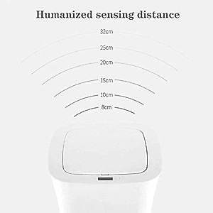 LXXSH Waterproof Smart Trash Can Household Induction Trash Can with Lid 10L Plastic Automatic Trash Can for Bedroom Kitchen Bathroom Trash Can for Bedroom
