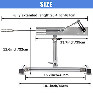 JQDML DIY Reciprocating Cycle Linear Actuator Motor 24V Stroke 1.18-6 inch No Load Speed 25-120rpm Torque 3-40lbs,with Stand Kit,Speed Control Regulator,Remote Controller(24V150mm120rpm)