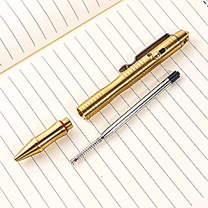 SMOOTHERPRO Solid Brass Bolt Action Pen Heavy Duty for Tremor Parkinson Arthritic Hands Business Office Signature EDC Pocket Carry (BB201)