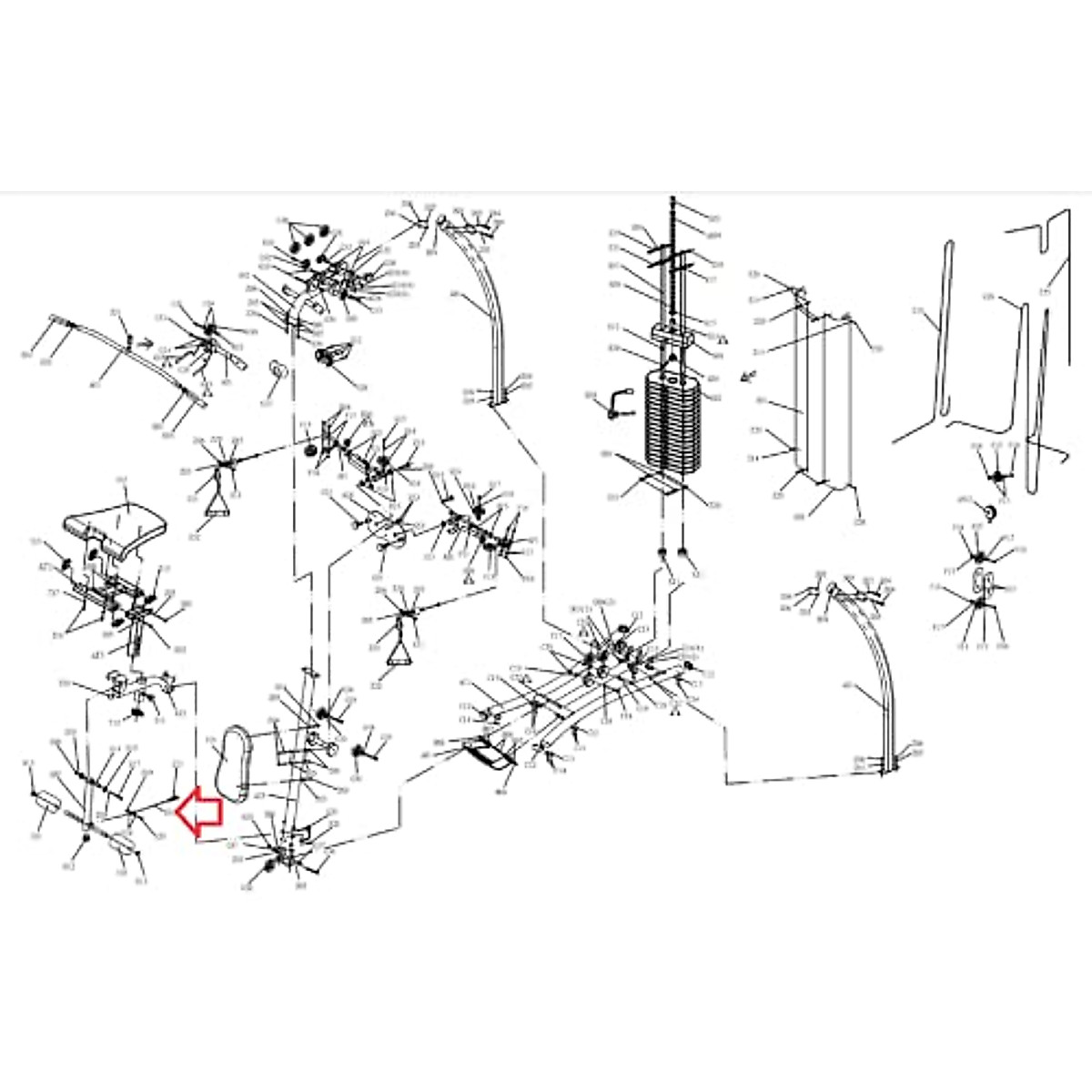 Hydra Fitness Exchange Steel Rope 075042 Works W S400 FS-40 FS-50 SXS 5.7 Strength System