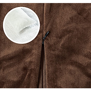 Brilliant Sunshine Premium Chocolate Silky Velvet Pet Sofa Bed, Slip Resistant, Waterproof, Washable Couch Protector with Removable Bolster Cushions, Furniture Covers for Dogs, X-Large, Chocolate