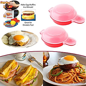 4 PCS Microwave Egg Cooker, Mini Egg Poacher Cooker, Quick and Simple Omelette Maker for Egg Sandwich, Egg Hamburg