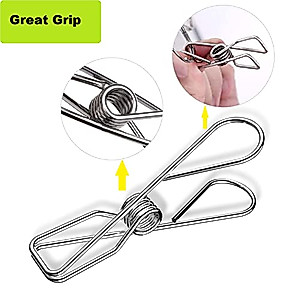 Mokife Clothes Sock Drying Rack with 36 Clips, Stainless Steel Underwear Dryer Swivel Laundry Hanger with Windproof Hook for Hanging Towels Bras Gloves Baby Clothes Indoor Outdoor