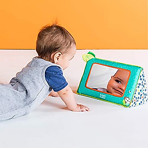 Bright Starts Sit and See Safari Floor Mirror Tummy Time Activity Toy, Ages Newborn +