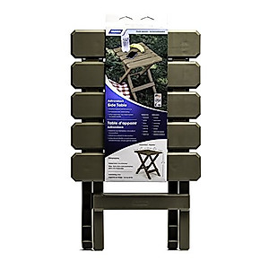 Camco 21045 Small Quick-Folding Adirondack Table, Plastic, Taupe