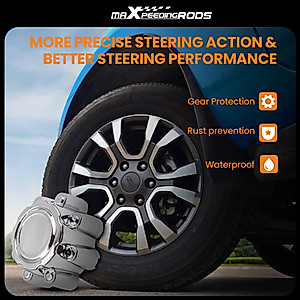 maXpeedingrods 4pcs Chrome Wheel Center Hub Caps 8 Lug for Ford F250 F350 Super Duty 1999 2000 2001 2002 2003 2004 2005 for Ford Excursion 2000-2005, 8.4 inch Cap for 16"& 18" Wheel Pickup 2-Door 5.4L