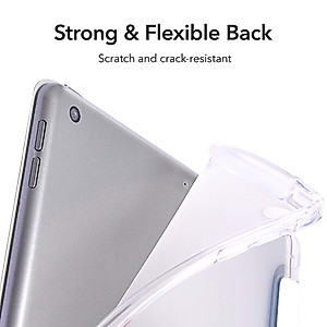 Idocolors Pink Love Heart Pad Case White Case for ipad 7th/8th/9th Generation (iPad 10.2 Inch Case 2019/2020/ 2021) Cute Girly Anti-Scratch Shockproof with Pencil Holder Trifold Stand Case