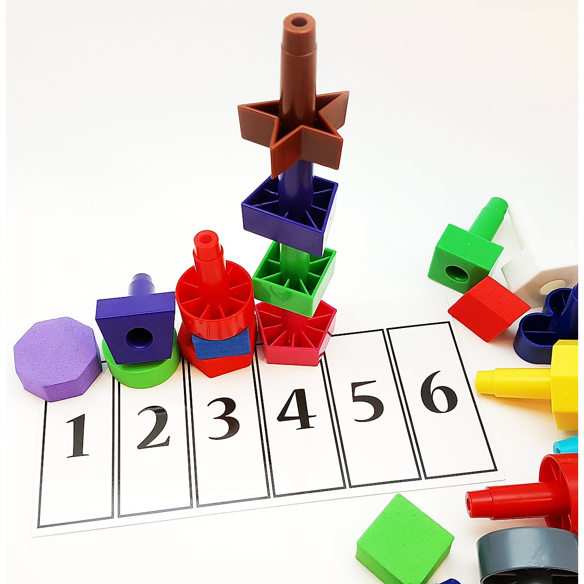 Skoolzy Extension Kit Pegboard Learning Cards - Toddler Games Learning Kit Extend Life of Toddler and Preschool Toys by Adding Patterning, Counting, Peg Board Lacing Color and Play Cards