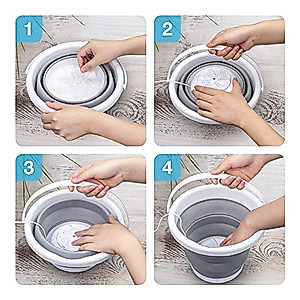 Mini Washing Machine, Portable Washer with Foldable Laundry Tub, Ultrasonic Turbine Washer for Baby Clothes Underwear Socks Towels Toys RV Travel Camping Home Apartment Dorm Laundry