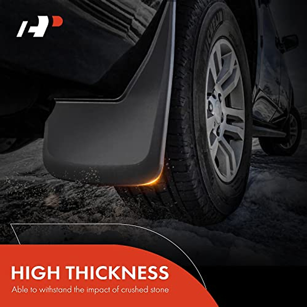 A-Premium Set of 4PCS Mud Flaps Splash Guards Mudguards Mudflaps with Hardware Kits Accessory Compatible with Toyota Sienna, 2011-2017, Van, (Not fit SE), Black Color, Front LH RH and Rear LH RH