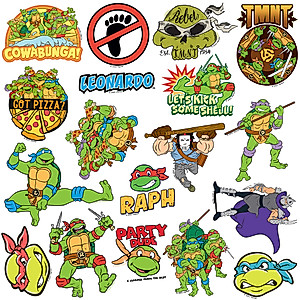 Teenage Mutant Ninja Turtles TMNT 2nd Variety Mix 50ct Vinyl Large Deluxe Stickers Variety Pack - Laptop, Water Bottle, Scrapbooking, Tablet, Skateboard, Indoor/Outdoor