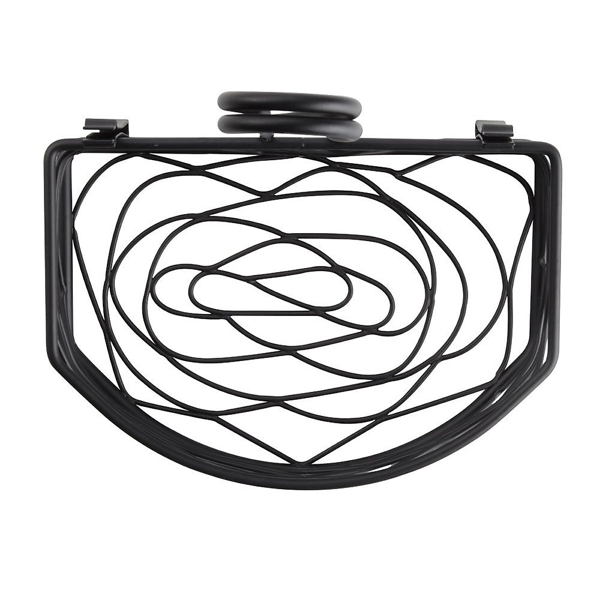 American Metalcraft SRBNB1 Semi-Round Wire Birdnest Condiment Rack Holder, Wrought Iron, Black