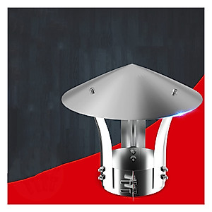 JUCCJUXIN Chimney Cowl Cap Tool,Cone Top Chimney Cap,Roof Line Cap Stainless Steel Outdoor Ventilation Exhaust Vent Cap,for Ducting Ventilation Cap Rain Hat Hood,Customizable,d8cm/3.15in