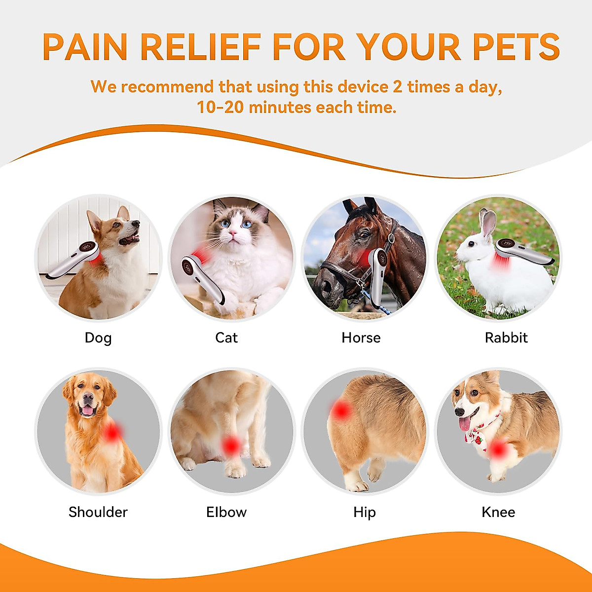 BETISBE Cold Laser Therapy for Pet Animals Vet Muscle & Joint Pain Relief Wound Healing Care，Reduces Inflammation，Near Infrared Light Therapy Device for Dogs Cats Horses with Upgrade Magneti Cover