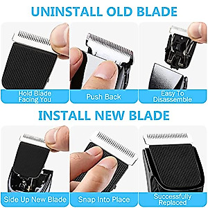 2 Pack Replacement Blade for Manscaped The Lawn Mower Electric Groin Hair Trimmer Blade, Hygienic Snap-In Replacement Clipper Blades Fit for Manscaped Lawn Mower 4.0 3.0 2.0,Black