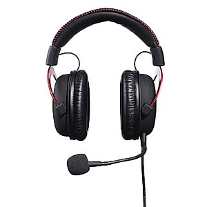 HyperX Cloud II Gaming Headset - 7.1 Surround Sound- Red (KHX-HSCP-RD) with HyperX Alloy Core RGBMembrane Gaming Keyboard Comfortable Black - Bundle