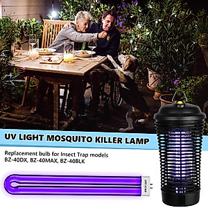 Kittmip Bug Zapper Replacement Bulbs, 40w Black Light Bulb Compatible with Black Flag Bug Zapper Model BZ-40DX, BZ-40MAX, and BZ-40BLK (1)