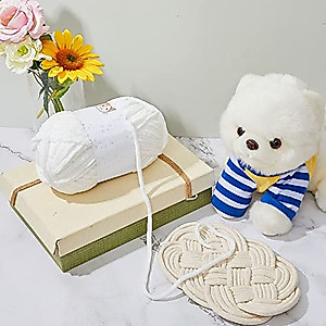 6 Pack Skeins Soft Chunky Yarn Thick White Chenille Velvet Blanket Yarn for Crochet Knitting Rug Clothes and DIY Crafts,100 Grams, 74.3 Yards