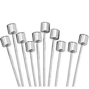 10 Pcs Stainless Steel Shifter Cable Bike Derailleur Cable Shifter Cables, 2M Length Replaceable Derailleur Cables Stainless Steel MTB Shifter Cable Set
