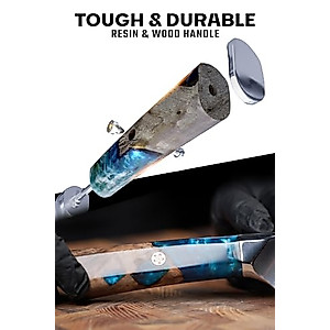 Dalstrong Paring Knife - 4 inch - Valhalla Series - 9CR18MOV HC Steel - Celestial Resin & Wood Handle - Professional Kitchen Knife - Razor Sharp - w/Leather Sheath