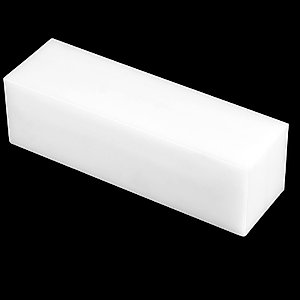 MUKCHAP Nylon Tapping Block, 2.4"x2.4"x7.9" Nylon Blocks Plastic Rectangular Solid Bar for Engineering, DIY Projects, Home Improvement, White