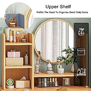 Makeup Vanity Dressing Table With Mirror Girls Vanity White Womens Vanity Desk With Drawers Modern Makeup Table Set Wooden Bedroom Vanity Table Set For Makeup Room, Bedroom ( Color : Without light )