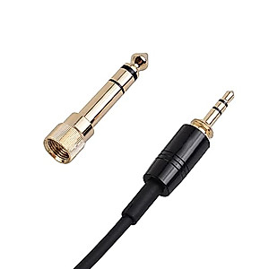 Alitutumao Q701 Cable, Replacement Spring Coiled Audio Cable Cord Compatible with AKG K240, K240S, K240MK II, K702, K141, K171, K181, K271, MKII, M220, Pioneer HDJ-2000 Headphones with 6.35mm Adapter