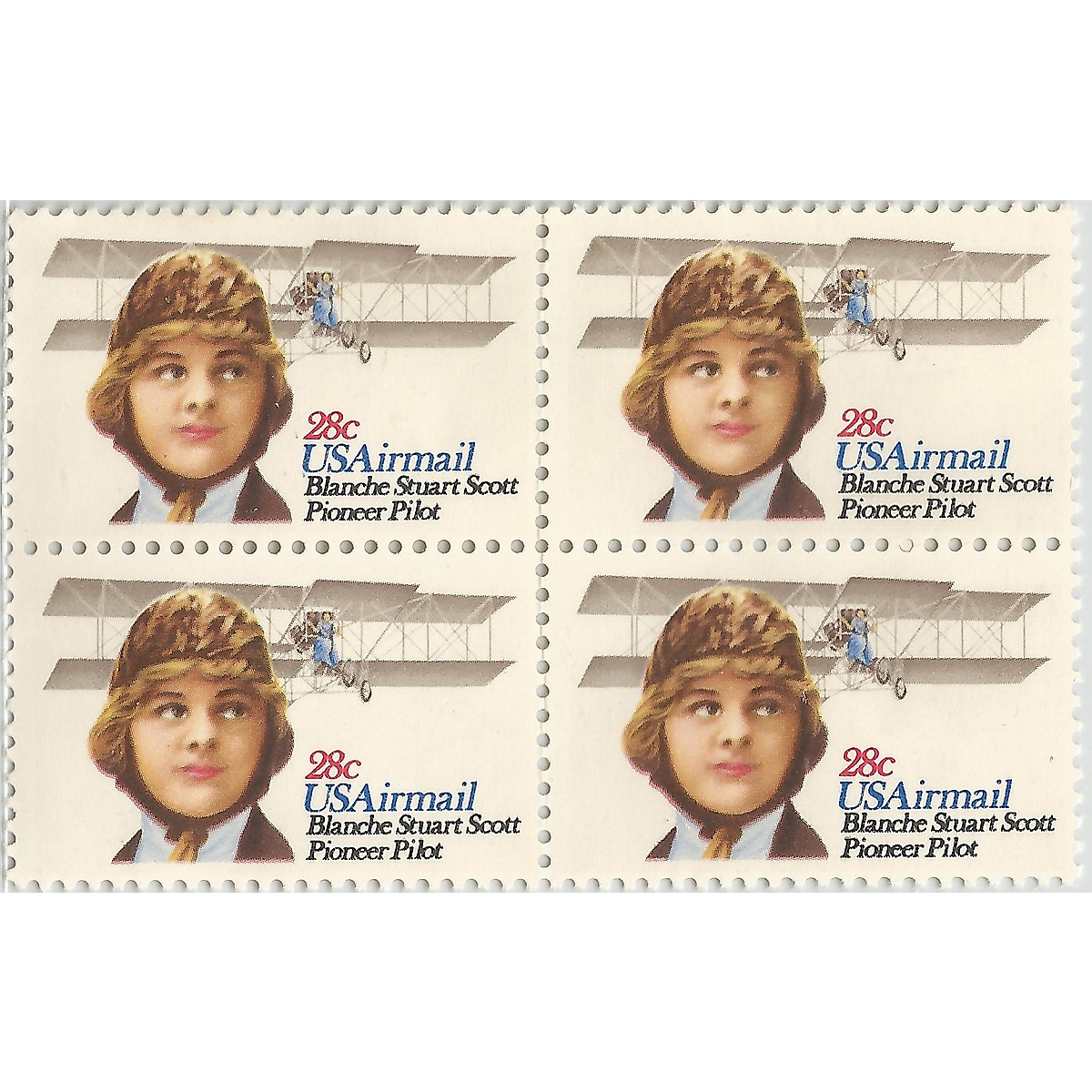 Postage Stamps U.s. Air Mail Blanche Stewart Scott Pilot Pioneer Scott C99 MNH