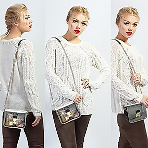 KUI WAN Clear Bag Stadium Approved, Clear Crossbody Bag Cute Clear Purse Gift for Women for Sport Event Concert