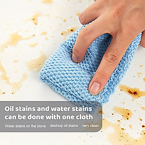 HAOBAOBEI Kitchen Towels, 10 Pack 12x12 Inch Absorbent Soft Dish Towels for Kitchen, Microfiber Kitchen Wash Cloth, Dish Rags for Washing Dishes, Dish Towel and Dish Dish Rag Sets, Blue Pink Beige