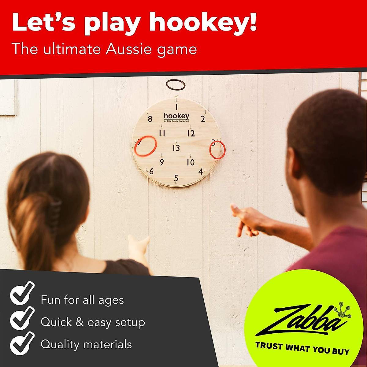 Elite Sportz Equipment Ring Toss Game - Games for Man Caves, Apartments, and Outdoor Fun - Gift for Adults and Kids - Indoor & Outdoor Games for Family and Friends - Dorm Games, Party Games