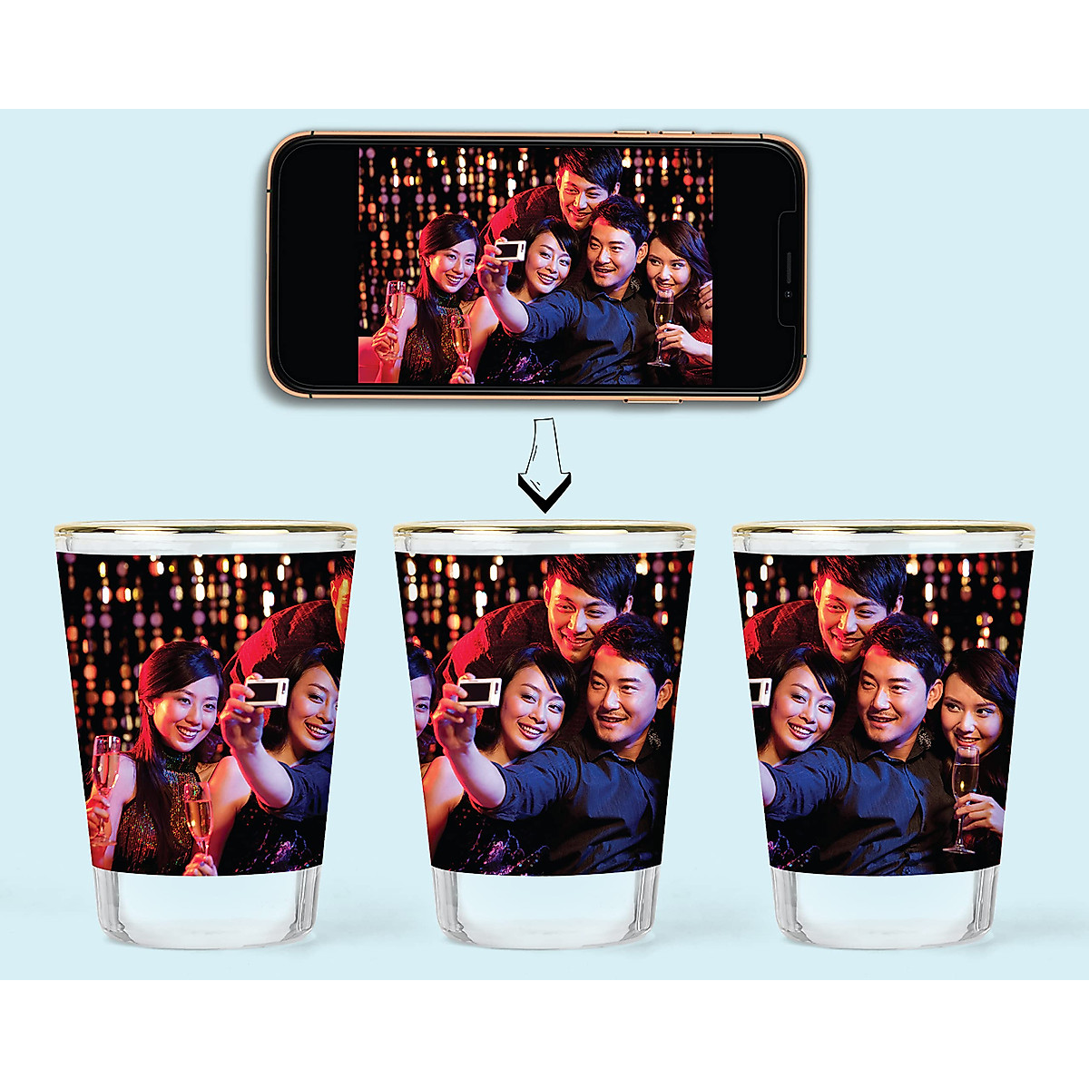 Custom Shot Glasses - Customized Shot Glass - Picture Shot Glasses - Wedding Shot Glass - Personalized Shot Glasses - Birthday Shot Glass
