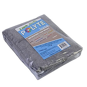 POLYTE Microfiber Hair Turban Wrap Drying Towel (12x28 Large, 2 Dark Gray)