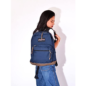 JanSport Right Pack Backpack - Durable Daypack with Padded 15" Laptop Sleeve, Spacious Main Compartment & Integrated Water Bottle Pocket - Navy