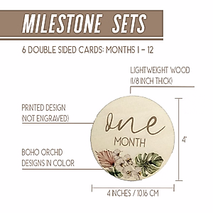 Birchmark Designs Orchid Monthly Baby Milestone Cards