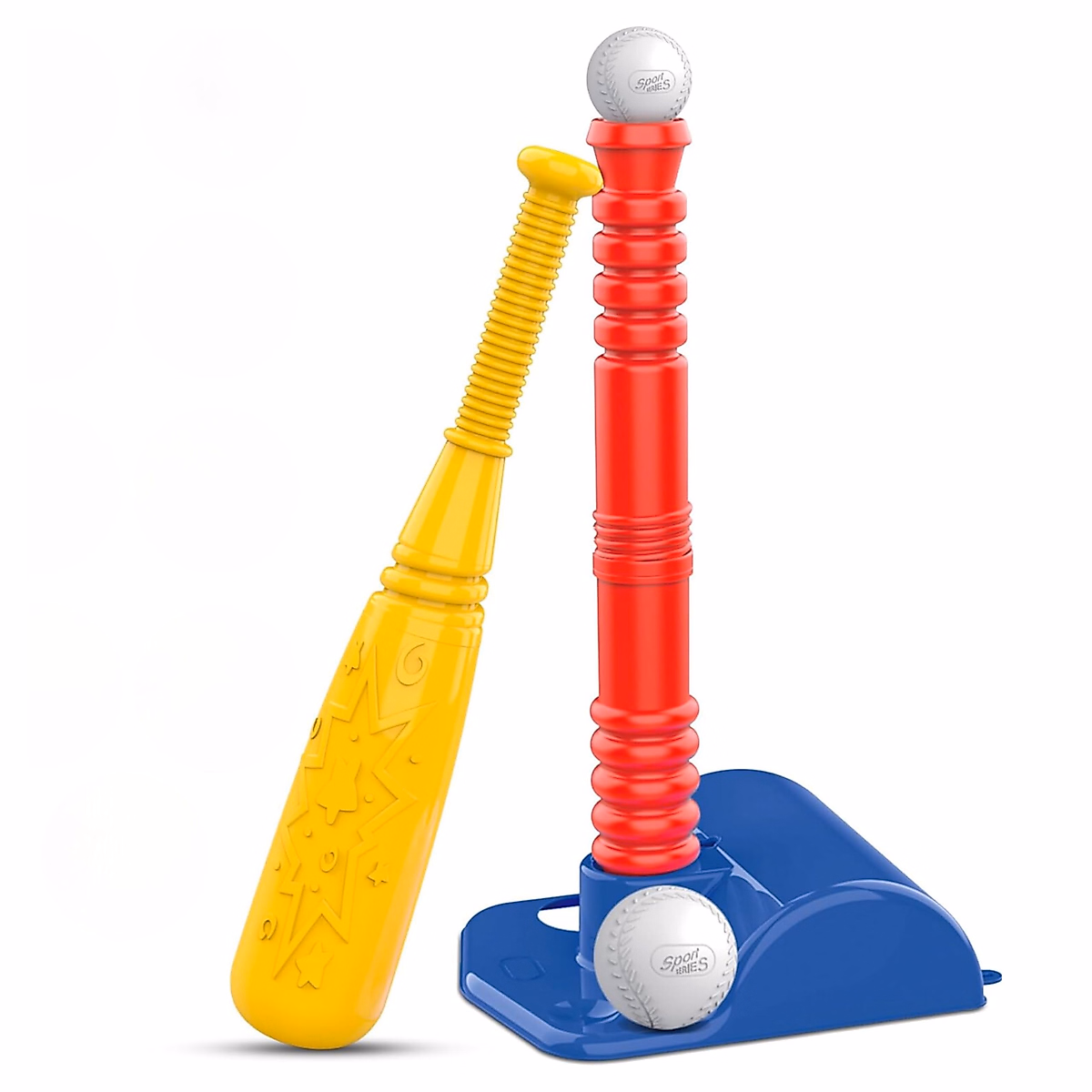 ToyVelt Tee Ball Set for Kids 3-5 - 9 Balls, for Boys & Girls, Great for Toddlers (Multicolor)