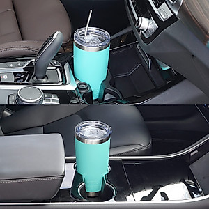 WETOWETO 20oz Insulated Stainless Steel Tumbler, Double Wall Vacuum Leak-proof Travel Coffee Mug, Powder Coated Water Cup (Cyan, 1 Pack)