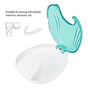 5pcs Slim Retainer Case, Portable Travel Denture Case Storage Container with Tight Snap Lock for Aligners Orthodontic Mouth Guard