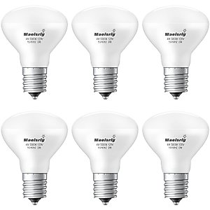 Maelsrlg E17 R14 LED Bulb, 4W (40W Equivalent) Mini Reflector Floodlight Light Bulb, E17 Intermediate Base, Daylight White 5000K, 400 Lumens, Dimmable, Pack of 6