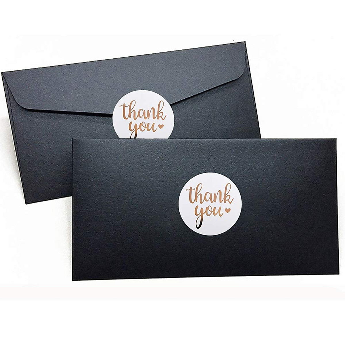 NHW Thank You Sticker Rolls 500 Sheets 1 inch round Sticker Used for Thank You Cards Gift Packaging Bags envelopes Weddings Baby Showers Birthday Parties Bakery, White