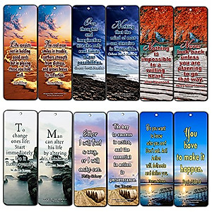 Creanoso Inspirational and Motivational Sayings Book Reading Bookmarks (30-Pack) – Essential Inspiring Reading Collection Pack for Men, Women, Adults, Book Lovers, Bookworms