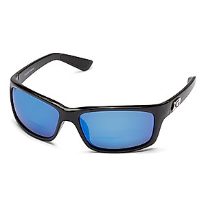 Guideline Eyegear Surface Fishing, Boating, Water Sports Polarized Bifocal Sunglasses with Deep Six Blue Mirror/Deepwater Gray Lens, Shiny Black Frame (+1.50), Large